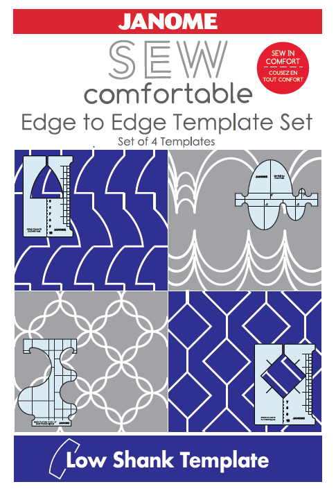 Janome Edge to Edge Template Set for Low Shank Machines - FREE Shipping ...