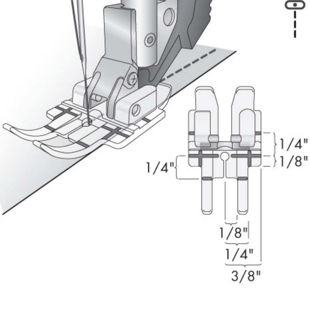 PFAFF Clear 1/4" Quilting Foot for IDT™ System 820883096 - 1000's of Parts - Pocono Sew & Vac