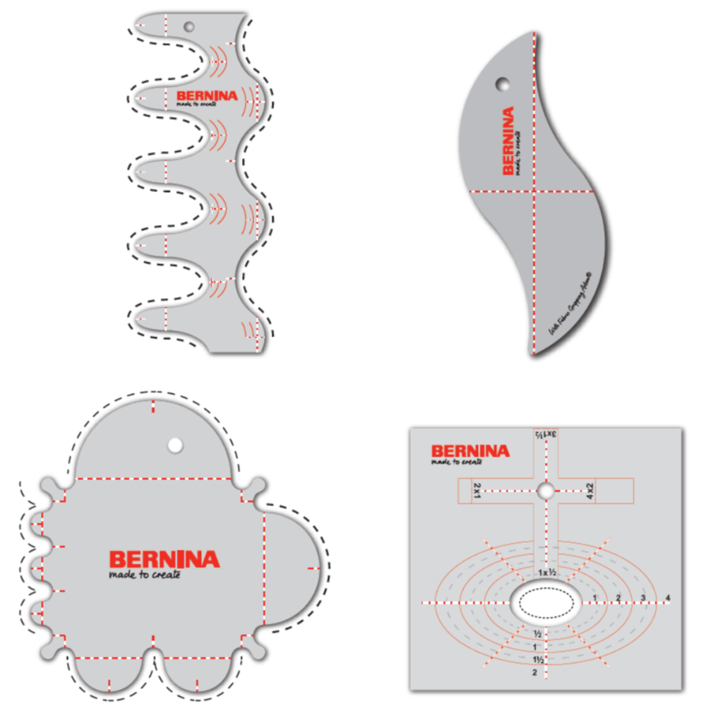 Bernina Curves and Clams Ruler Kit BA.CCRK - FREE Shipping over $49.99 ...