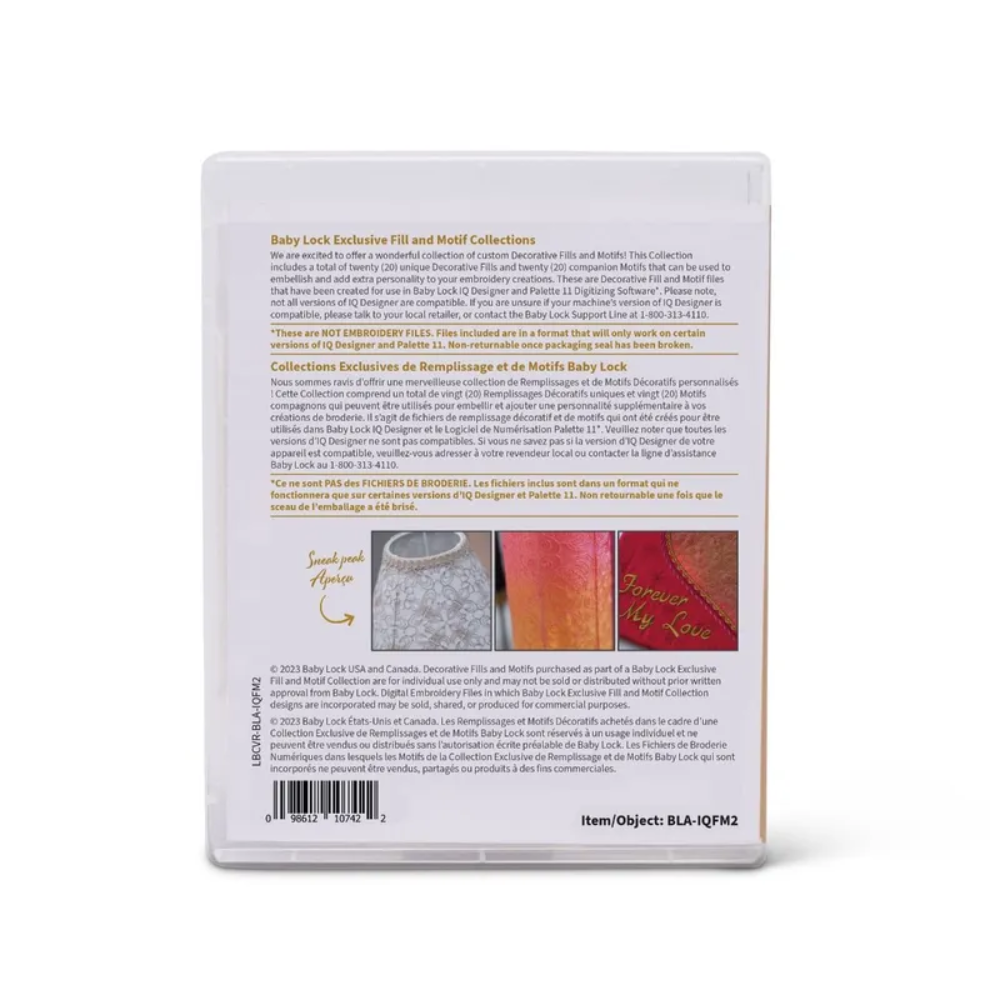 Baby Lock Design Suite Holiday Fill and Motif Collection 2 BLA-IQFM2 ...