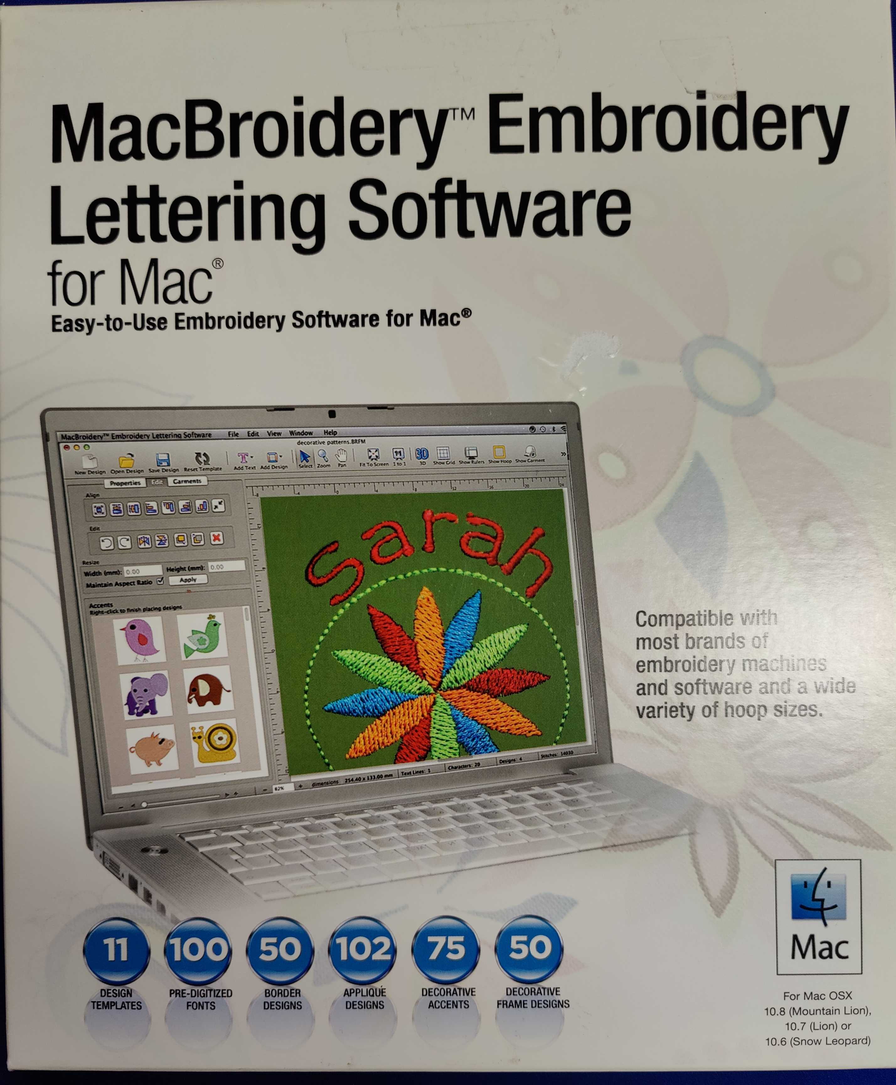 Pacesetter MacBroidery Embroidery Lettering Software SARES - FREE ...