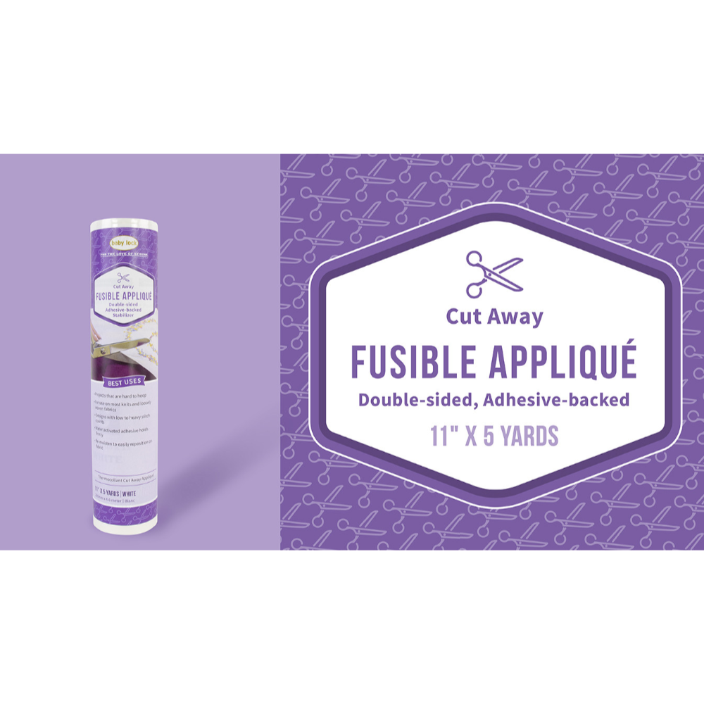 Baby Lock Fusible Applique Stabilizer White 5yd x 11" BLEX-1112 - 1000 ...