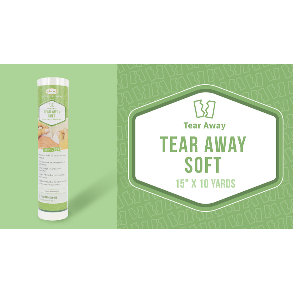 Baby Lock Tear-Away Soft Stabilizer 10yd x 15" BLT104-15 - 1000's of ...